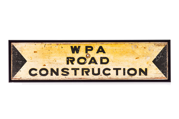 WPA Sign, Road Construction - Mantiques Modern