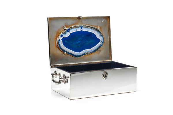 French Agate Jewelry Box - Mantiques Modern