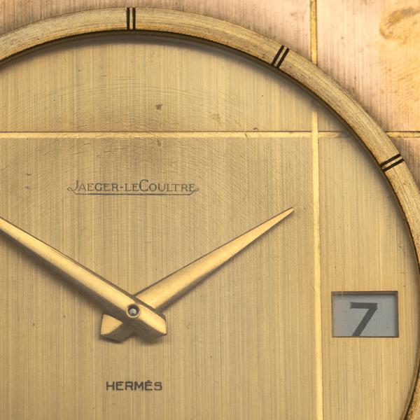 Hermes Leather Desk Clock - Mantiques Modern