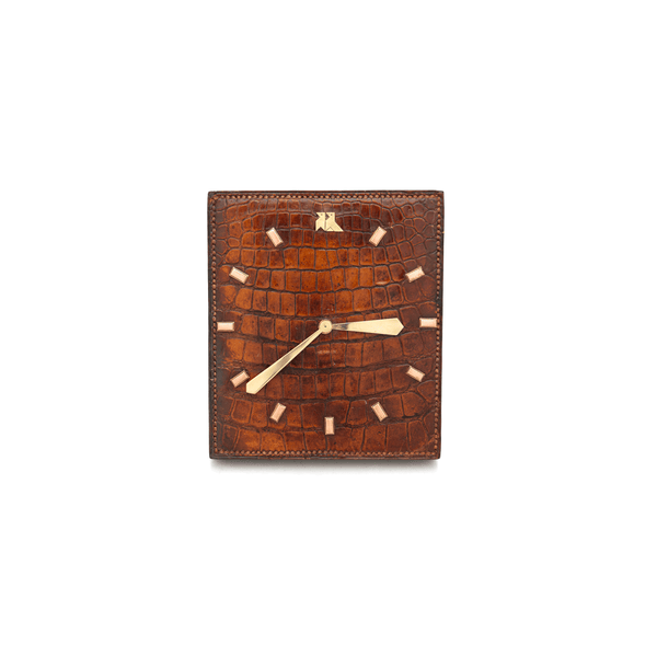 Hermes Alligator Clock, Paul Dupre-Lafon - Mantiques Modern